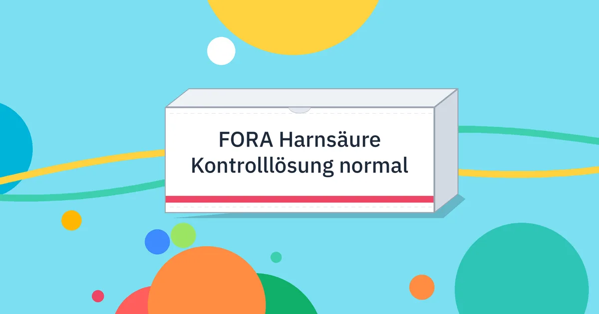 Symbolbild: Packung mit der Aufschrift FORA Harnsäure Kontrolllösung normal (PZN 15246818) – Verfügbarkeit und Bezug in Apotheken in Frankfurt am Main