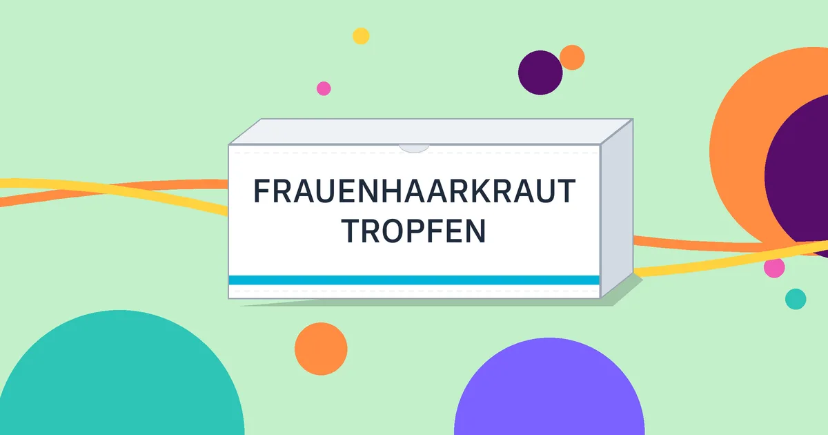 Symbolbild: Packung mit der Aufschrift FRAUENHAARKRAUT TROPFEN (PZN 14283639) – Verfügbarkeit und Bezug in Apotheken in Frankfurt am Main