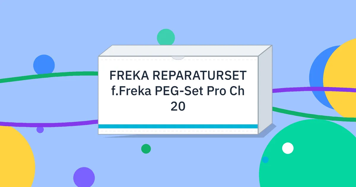 Symbolbild: Packung mit der Aufschrift FREKA REPARATURSET f.Freka PEG-Set Pro Ch 20 (PZN 16496977) – Verfügbarkeit und Bezug in Apotheken in Frankfurt am Main