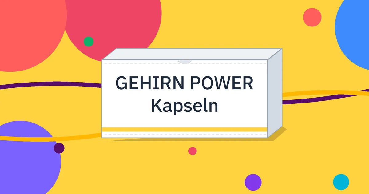 Symbolbild: Packung mit der Aufschrift GEHIRN POWER Kapseln (PZN 04128553) – Verfügbarkeit und Bezug in Apotheken in Frankfurt am Main