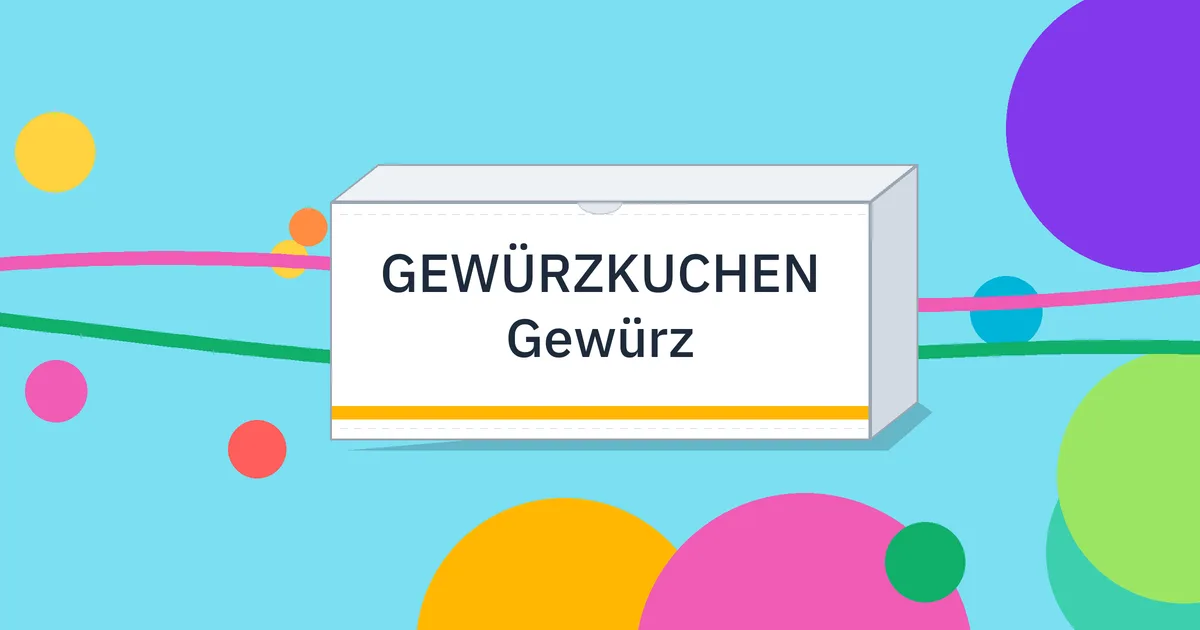 Symbolbild: Packung mit der Aufschrift GEWÜRZKUCHEN Gewürz (PZN 02044183) – Verfügbarkeit und Bezug in Apotheken in Frankfurt am Main