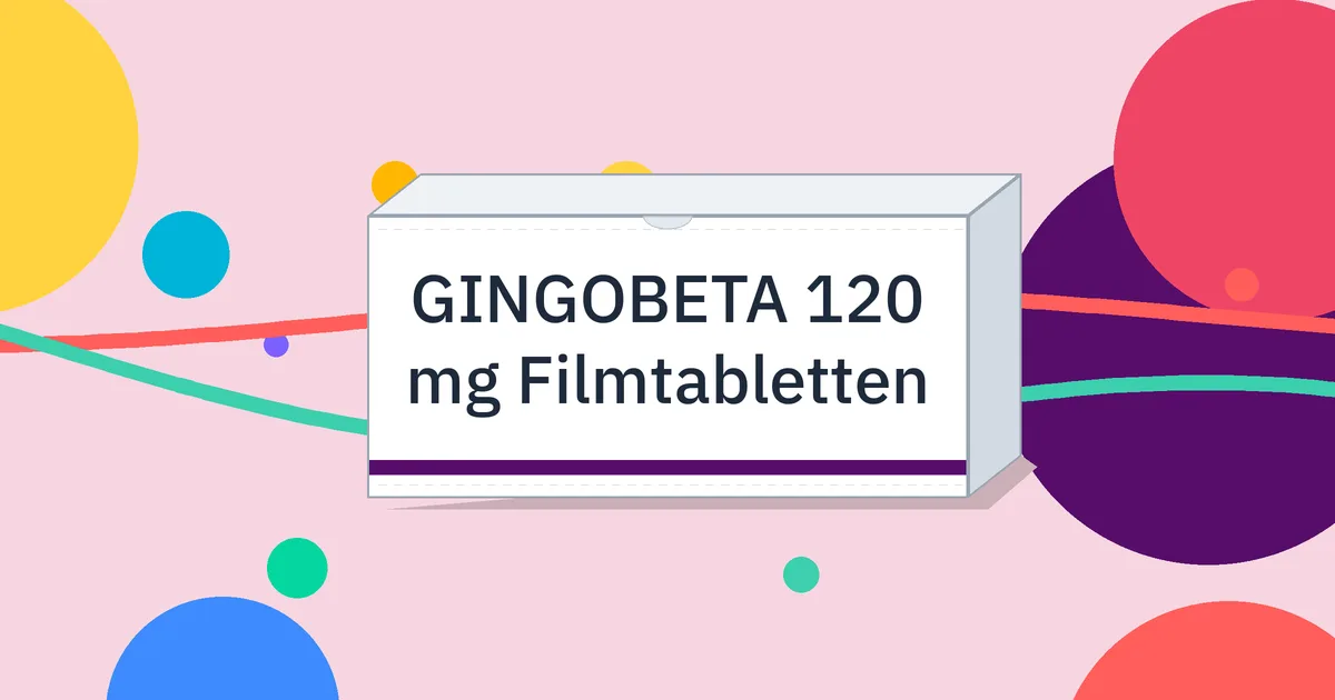 Symbolbild: Packung mit der Aufschrift GINGOBETA 120 mg Filmtabletten (PZN 12461686) – Verfügbarkeit und Bezug in Apotheken in Frankfurt am Main