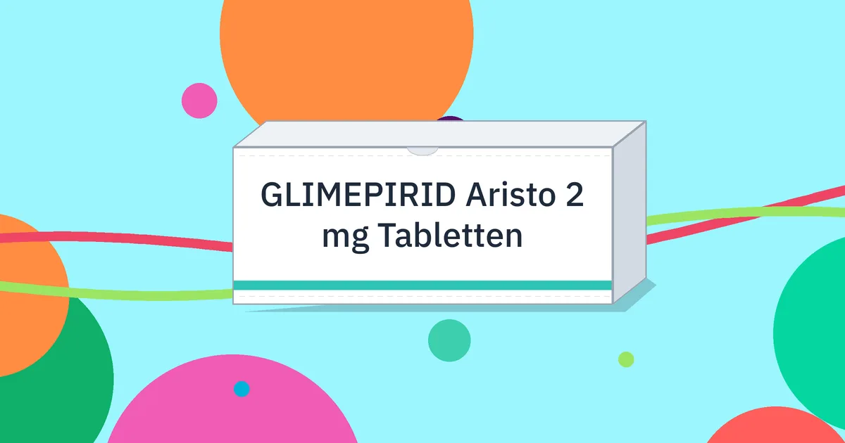 Symbolbild: Packung mit der Aufschrift GLIMEPIRID Aristo 2 mg Tabletten (PZN 07052081) – Verfügbarkeit und Bezug in Apotheken in Frankfurt am Main