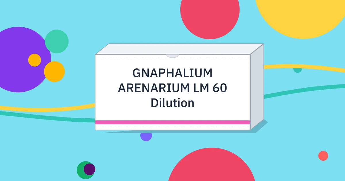 Symbolbild: Packung mit der Aufschrift GNAPHALIUM ARENARIUM LM 60 Dilution (PZN 13544919) – Verfügbarkeit und Bezug in Apotheken in Frankfurt am Main