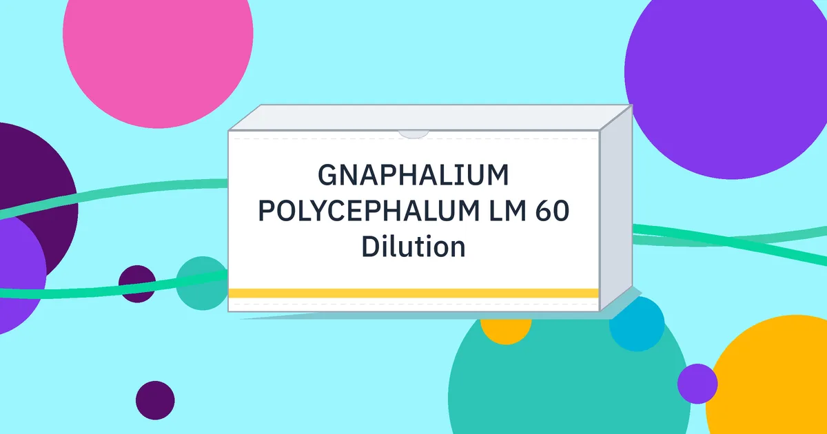 Symbolbild: Packung mit der Aufschrift GNAPHALIUM POLYCEPHALUM LM 60 Dilution (PZN 13545379) – Verfügbarkeit und Bezug in Apotheken in Frankfurt am Main