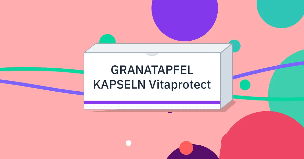 Symbolbild: Packung mit der Aufschrift GRANATAPFEL KAPSELN Vitaprotect (PZN 04241858) – Verfügbarkeit und Bezug in Apotheken in Frankfurt am Main