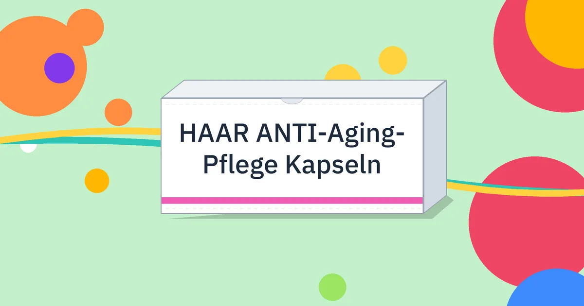 Symbolbild: Packung mit der Aufschrift HAAR ANTI-Aging-Pflege Kapseln (PZN 10340412) – Verfügbarkeit und Bezug in Apotheken in Frankfurt am Main
