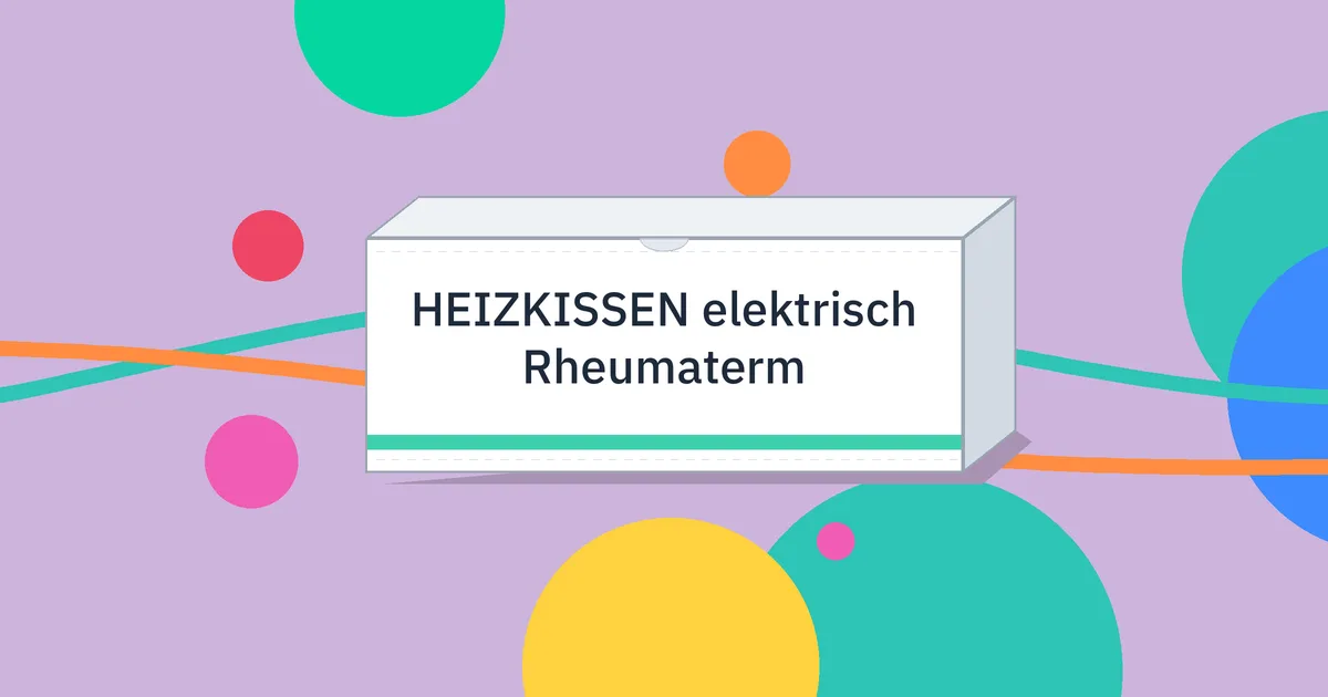 Symbolbild: Packung mit der Aufschrift HEIZKISSEN elektrisch Rheumaterm (PZN 01740495) – Verfügbarkeit und Bezug in Apotheken in Frankfurt am Main