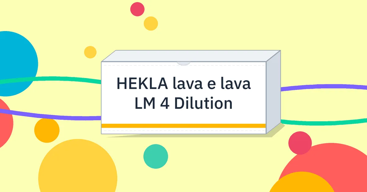 Symbolbild: Packung mit der Aufschrift HEKLA lava e lava LM 4 Dilution (PZN 12800355) – Verfügbarkeit und Bezug in Apotheken in Frankfurt am Main