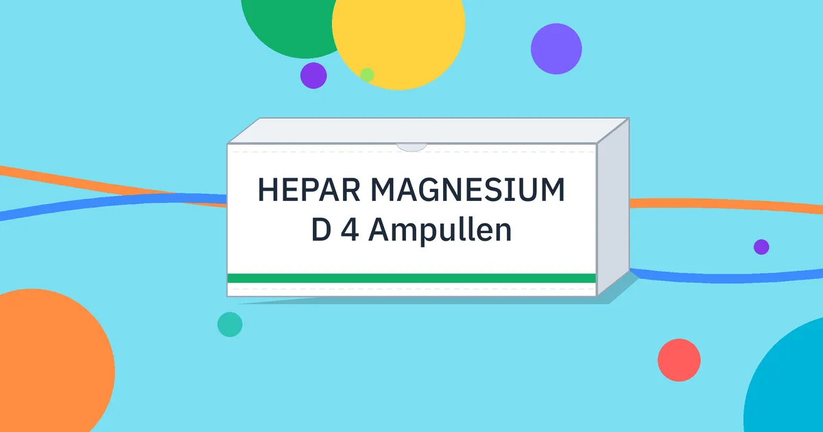 Symbolbild: Packung mit der Aufschrift HEPAR MAGNESIUM D 4 Ampullen (PZN 02819388) – Verfügbarkeit und Bezug in Apotheken in Frankfurt am Main