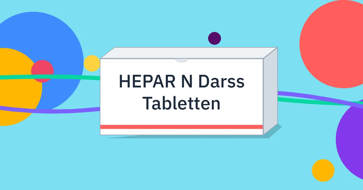 Symbolbild: Packung mit der Aufschrift HEPAR N Darss Tabletten (PZN 09706523) – Verfügbarkeit und Bezug in Apotheken in Frankfurt am Main