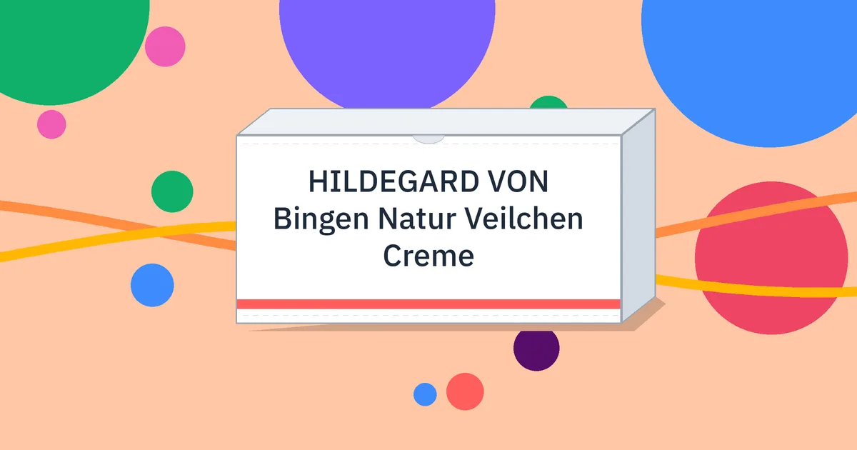 Symbolbild: Packung mit der Aufschrift HILDEGARD VON Bingen Natur Veilchen Creme (PZN 01081779) – Verfügbarkeit und Bezug in Apotheken in Frankfurt am Main
