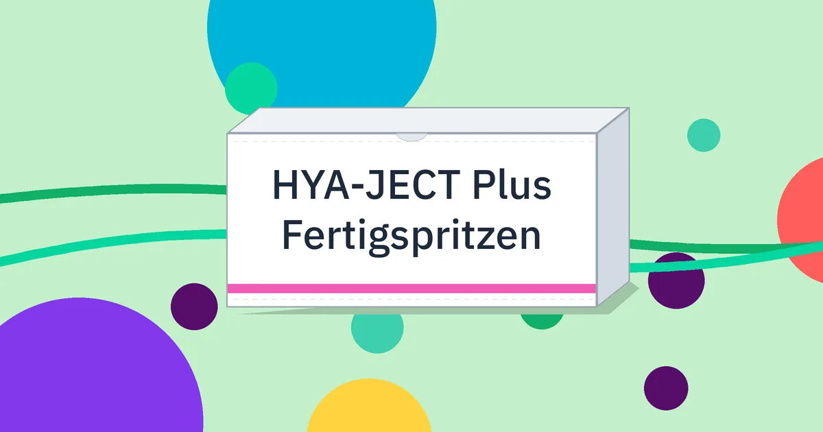 Symbolbild: Packung mit der Aufschrift HYA-JECT Plus Fertigspritzen (PZN 00826266) – Verfügbarkeit und Bezug in Apotheken in Frankfurt am Main