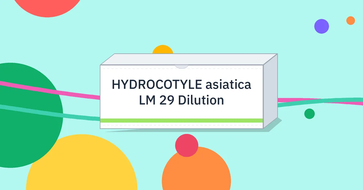 Symbolbild: Packung mit der Aufschrift HYDROCOTYLE asiatica LM 29 Dilution (PZN 13556986) – Verfügbarkeit und Bezug in Apotheken in Frankfurt am Main