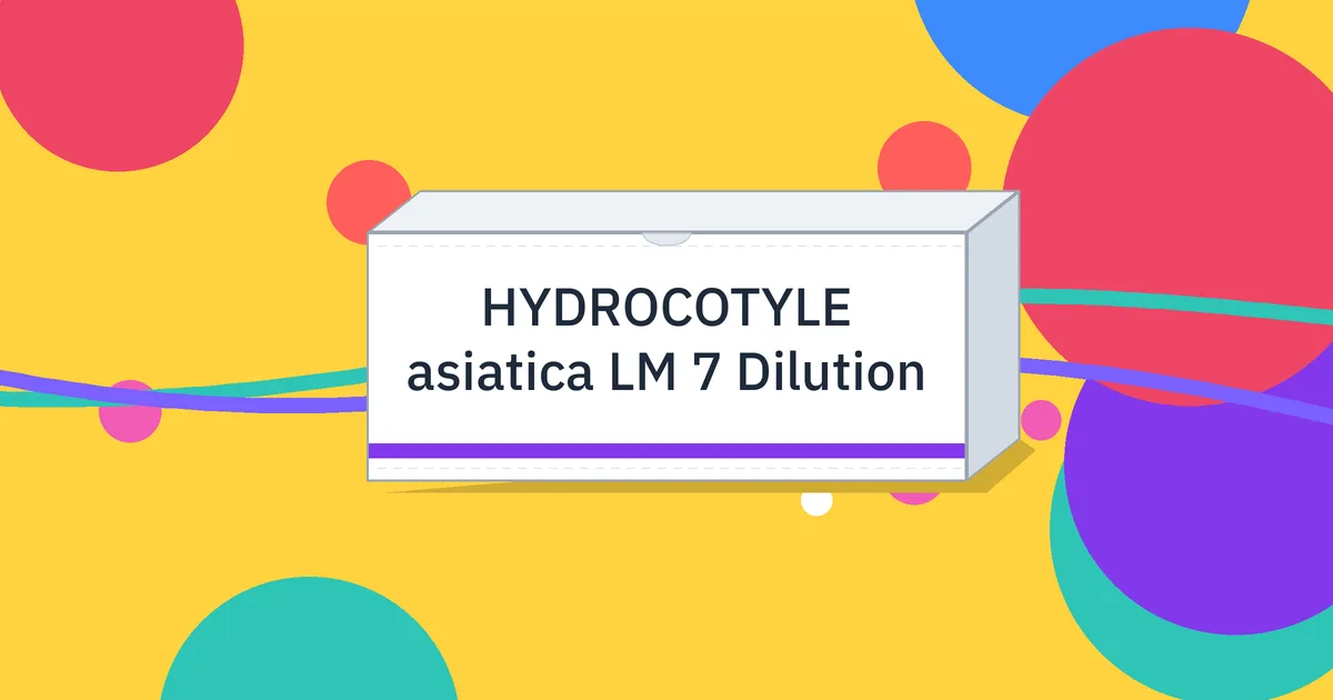 Symbolbild: Packung mit der Aufschrift HYDROCOTYLE asiatica LM 7 Dilution (PZN 13556704) – Verfügbarkeit und Bezug in Apotheken in Frankfurt am Main