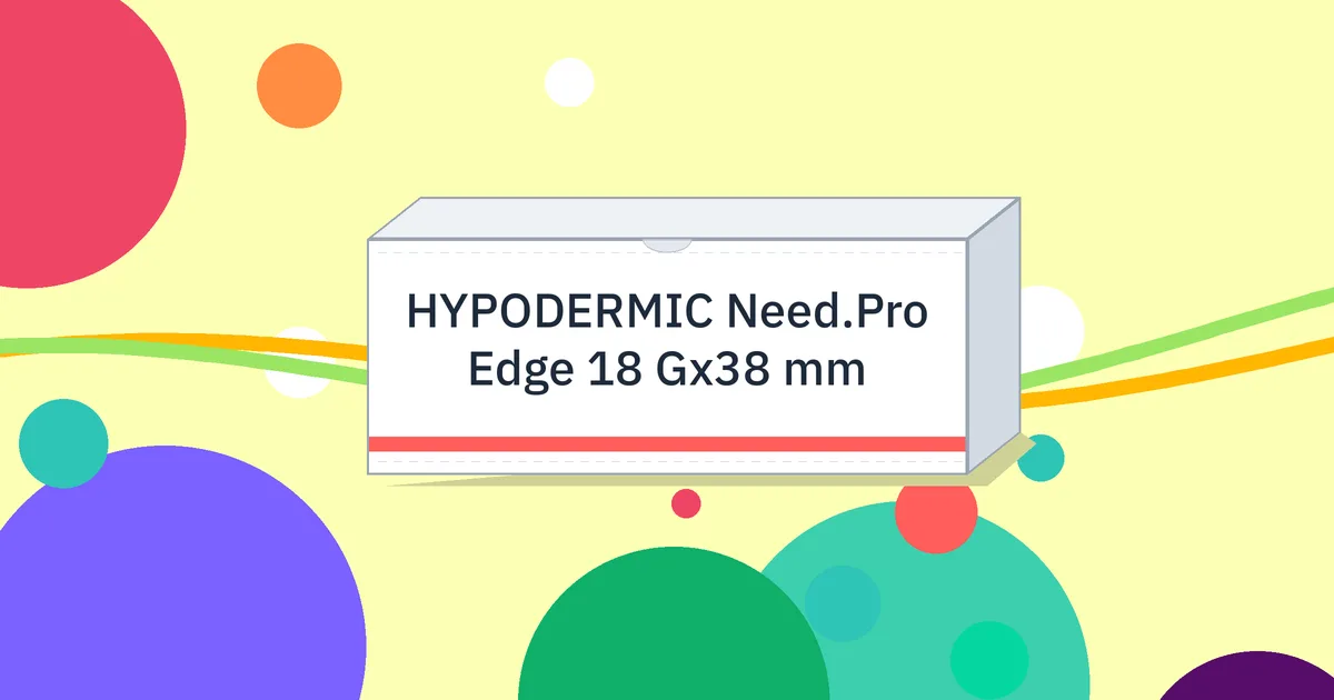 Symbolbild: Packung mit der Aufschrift HYPODERMIC Need.Pro Edge 18 Gx38 mm (PZN 09215541) – Verfügbarkeit und Bezug in Apotheken in Frankfurt am Main