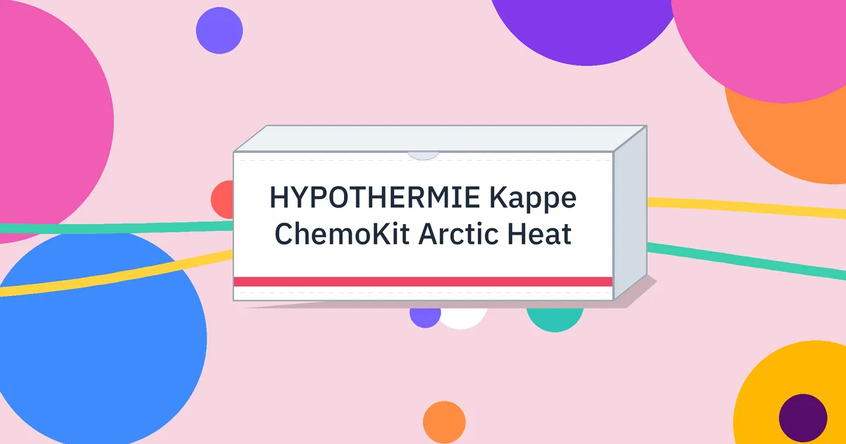 Symbolbild: Packung mit der Aufschrift HYPOTHERMIE Kappe ChemoKit Arctic Heat (PZN 16761379) – Verfügbarkeit und Bezug in Apotheken in Frankfurt am Main