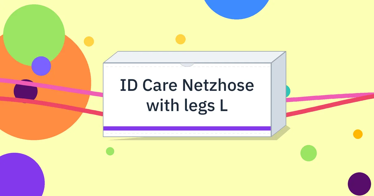 Symbolbild: Packung mit der Aufschrift ID Care Netzhose with legs L (PZN 16162213) – Verfügbarkeit und Bezug in Apotheken in Frankfurt am Main