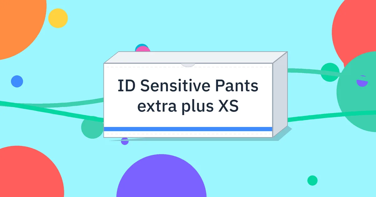 Symbolbild: Packung mit der Aufschrift ID Sensitive Pants extra plus XS (PZN 19945588) – Verfügbarkeit und Bezug in Apotheken in Frankfurt am Main