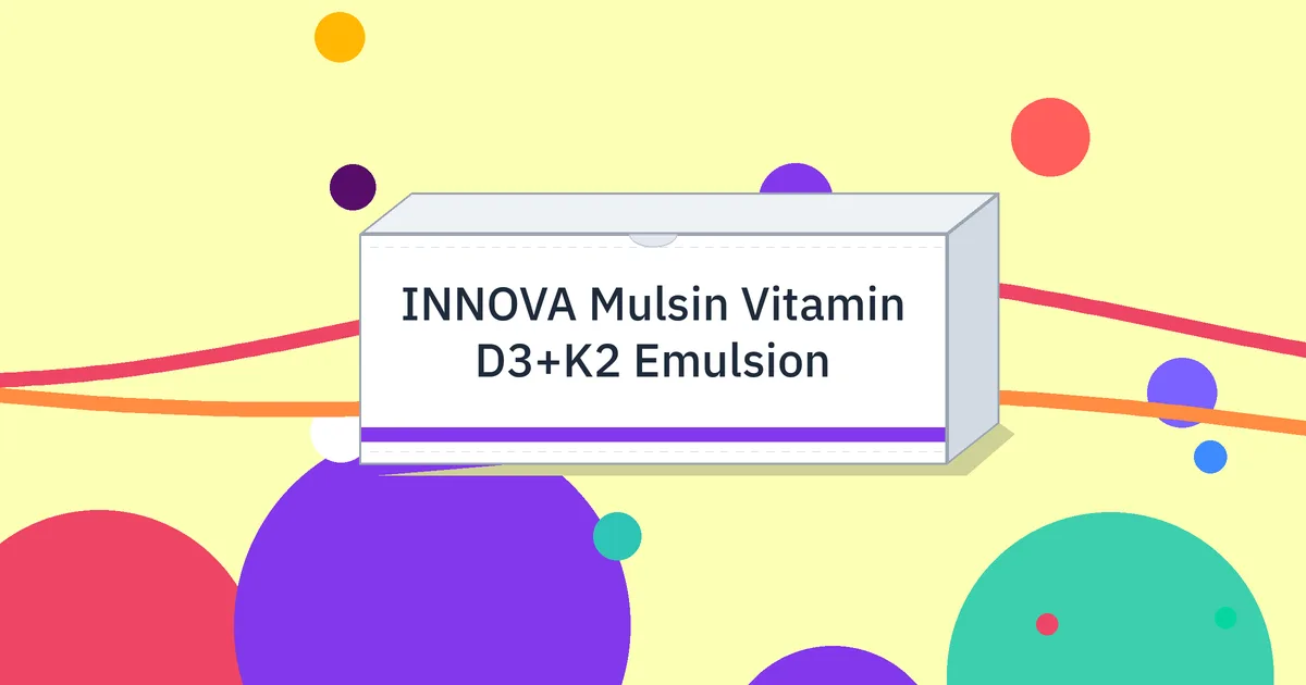 Symbolbild: Packung mit der Aufschrift INNOVA Mulsin Vitamin D3+K2 Emulsion (PZN 14137978) – Verfügbarkeit und Bezug in Apotheken in Frankfurt am Main