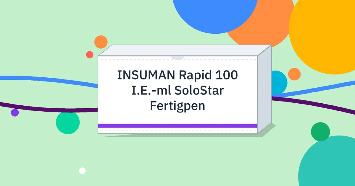 Symbolbild: Packung mit der Aufschrift INSUMAN Rapid 100 I.E.-ml SoloStar Fertigpen (PZN 09273610) – Verfügbarkeit und Bezug in Apotheken in Frankfurt am Main