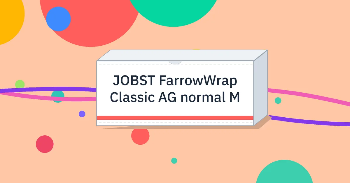 Symbolbild: Packung mit der Aufschrift JOBST FarrowWrap Classic AG normal M (PZN 13869780) – Verfügbarkeit und Bezug in Apotheken in Frankfurt am Main