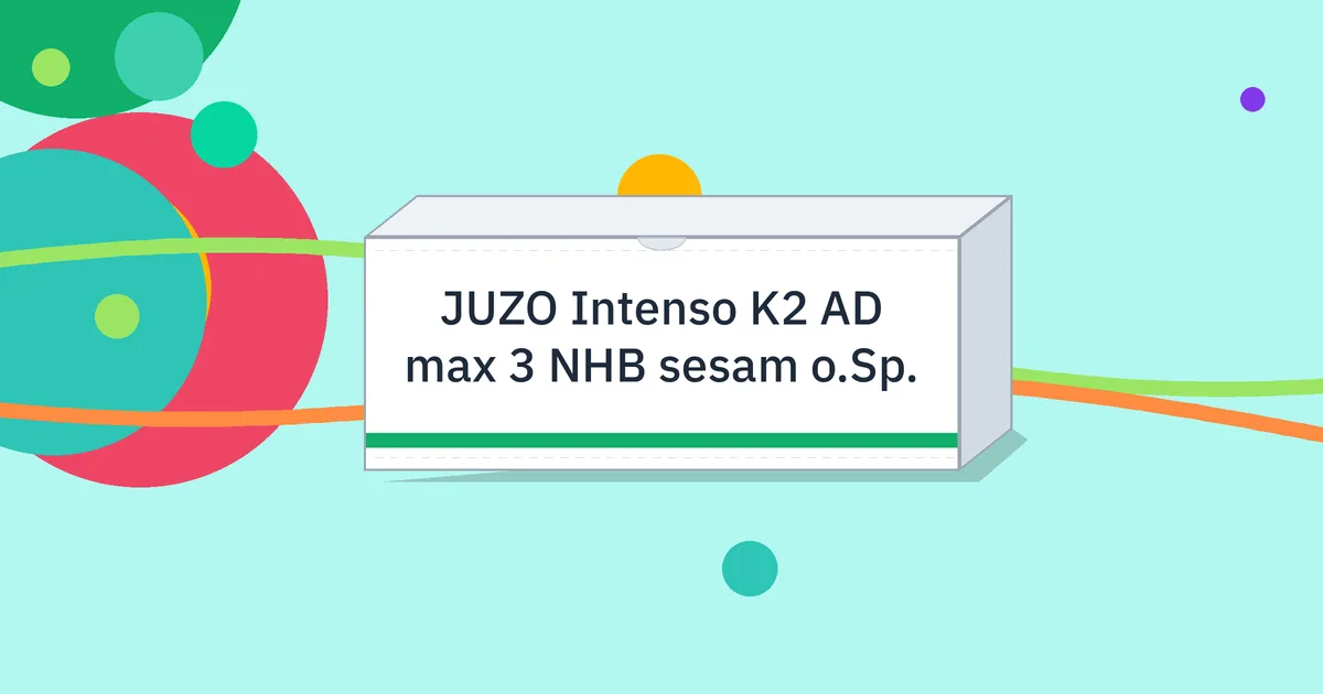 Symbolbild: Packung mit der Aufschrift JUZO Intenso K2 AD max 3 NHB sesam o.Sp. (PZN 18623256) – Verfügbarkeit und Bezug in Apotheken in Frankfurt am Main