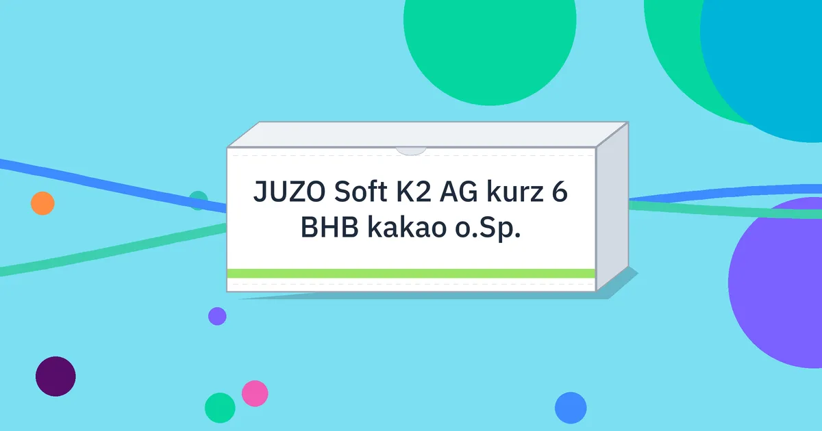 Symbolbild: Packung mit der Aufschrift JUZO Soft K2 AG kurz 6 BHB kakao o.Sp. (PZN 14827200) – Verfügbarkeit und Bezug in Apotheken in Frankfurt am Main