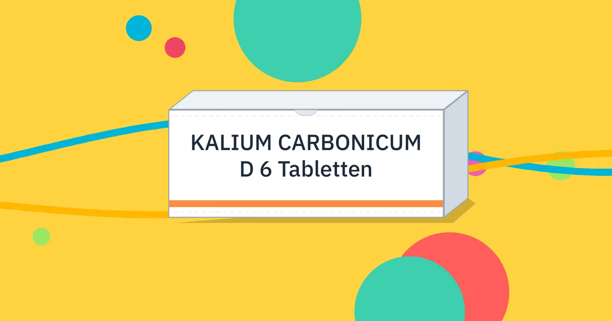 Symbolbild: Packung mit der Aufschrift KALIUM CARBONICUM D 6 Tabletten (PZN 01775111) – Verfügbarkeit und Bezug in Apotheken in Frankfurt am Main