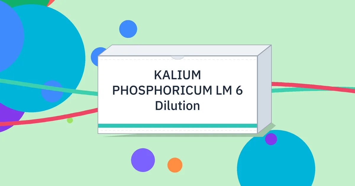 Symbolbild: Packung mit der Aufschrift KALIUM PHOSPHORICUM LM 6 Dilution (PZN 07540797) – Verfügbarkeit und Bezug in Apotheken in Frankfurt am Main