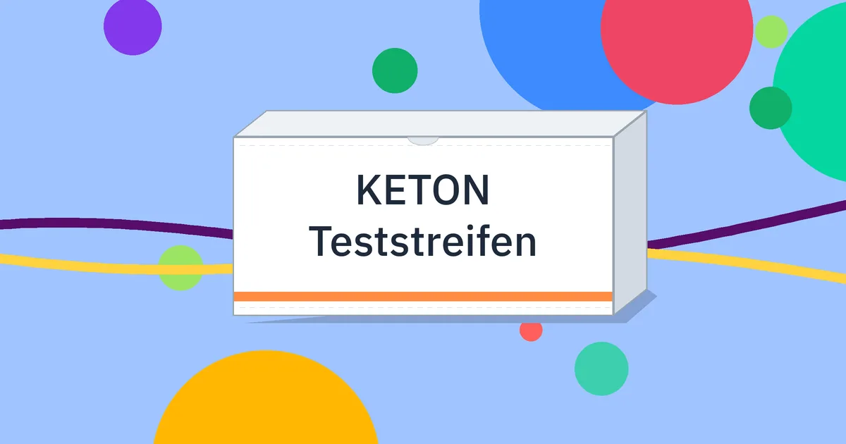 Symbolbild: Packung mit der Aufschrift KETON Teststreifen (PZN 09330360) – Verfügbarkeit und Bezug in Apotheken in Frankfurt am Main
