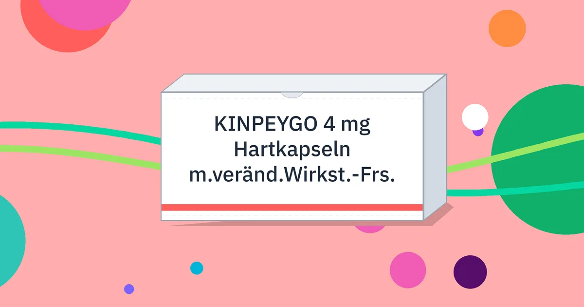 Symbolbild: Packung mit der Aufschrift KINPEYGO 4 mg Hartkapseln m.veränd.Wirkst.-Frs. (PZN 18194246) – Verfügbarkeit und Bezug in Apotheken in Frankfurt am Main