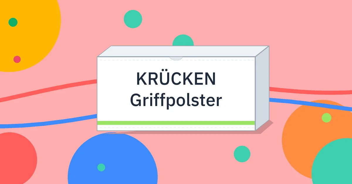 Symbolbild: Packung mit der Aufschrift KRÜCKEN Griffpolster (PZN 08707259) – Verfügbarkeit und Bezug in Apotheken in Frankfurt am Main