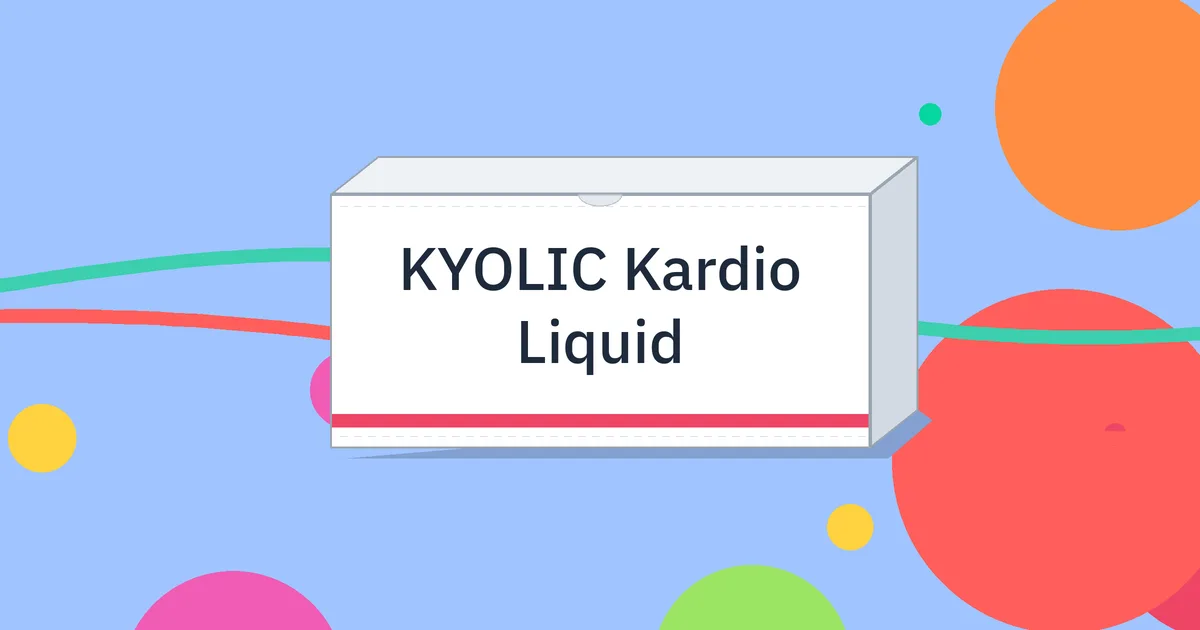 Symbolbild: Packung mit der Aufschrift KYOLIC Kardio Liquid (PZN 17550302) – Verfügbarkeit und Bezug in Apotheken in Frankfurt am Main
