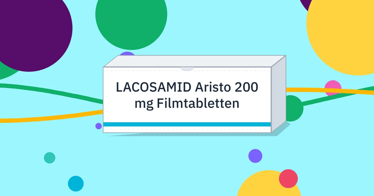 Symbolbild: Packung mit der Aufschrift LACOSAMID Aristo 200 mg Filmtabletten (PZN 17895952) – Verfügbarkeit und Bezug in Apotheken in Frankfurt am Main
