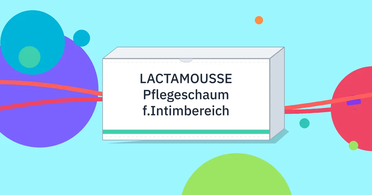 Symbolbild: Packung mit der Aufschrift LACTAMOUSSE Pflegeschaum f.Intimbereich (PZN 04305742) – Verfügbarkeit und Bezug in Apotheken in Frankfurt am Main