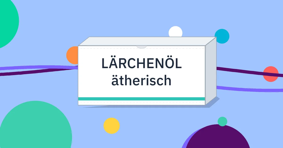 Symbolbild: Packung mit der Aufschrift LÄRCHENÖL ätherisch (PZN 17157361) – Verfügbarkeit und Bezug in Apotheken in Frankfurt am Main