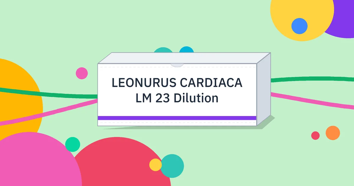 Symbolbild: Packung mit der Aufschrift LEONURUS CARDIACA LM 23 Dilution (PZN 13526028) – Verfügbarkeit und Bezug in Apotheken in Frankfurt am Main