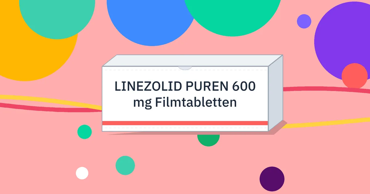 Symbolbild: Packung mit der Aufschrift LINEZOLID PUREN 600 mg Filmtabletten (PZN 11314351) – Verfügbarkeit und Bezug in Apotheken in Frankfurt am Main