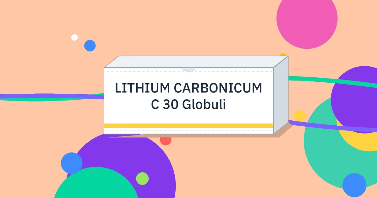 Symbolbild: Packung mit der Aufschrift LITHIUM CARBONICUM C 30 Globuli (PZN 07172483) – Verfügbarkeit und Bezug in Apotheken in Frankfurt am Main