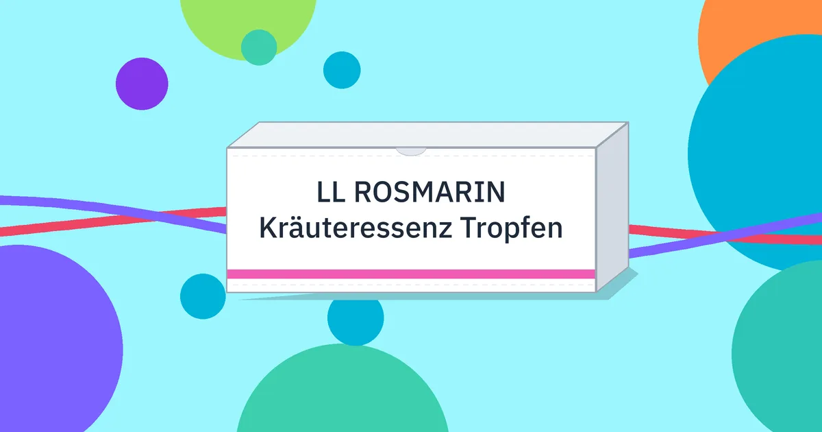 Symbolbild: Packung mit der Aufschrift LL ROSMARIN Kräuteressenz Tropfen (PZN 20314462) – Verfügbarkeit und Bezug in Apotheken in Frankfurt am Main