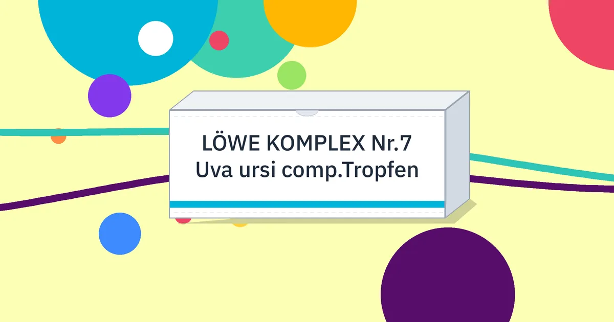 Symbolbild: Packung mit der Aufschrift LÖWE KOMPLEX Nr.7 Uva ursi comp.Tropfen (PZN 00163920) – Verfügbarkeit und Bezug in Apotheken in Frankfurt am Main