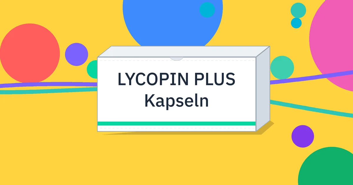 Symbolbild: Packung mit der Aufschrift LYCOPIN PLUS Kapseln (PZN 08437624) – Verfügbarkeit und Bezug in Apotheken in Frankfurt am Main