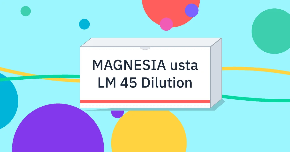 Symbolbild: Packung mit der Aufschrift MAGNESIA usta LM 45 Dilution (PZN 13539195) – Verfügbarkeit und Bezug in Apotheken in Frankfurt am Main