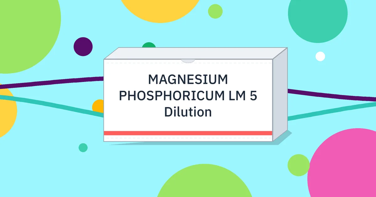 Symbolbild: Packung mit der Aufschrift MAGNESIUM PHOSPHORICUM LM 5 Dilution (PZN 12939171) – Verfügbarkeit und Bezug in Apotheken in Frankfurt am Main