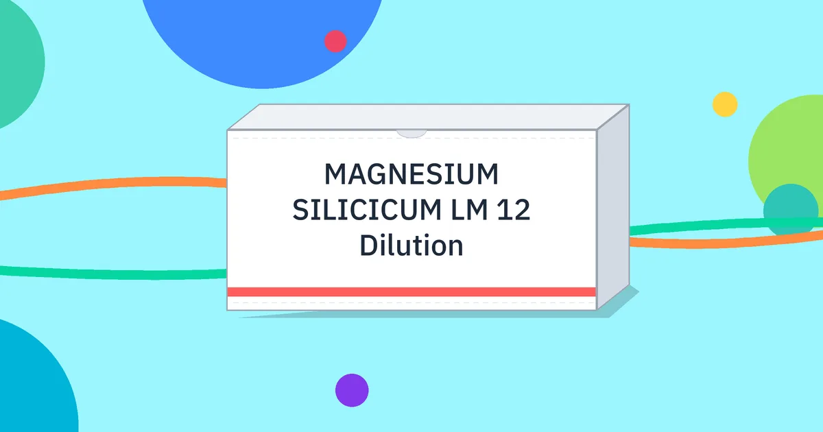 Symbolbild: Packung mit der Aufschrift MAGNESIUM SILICICUM LM 12 Dilution (PZN 12939656) – Verfügbarkeit und Bezug in Apotheken in Frankfurt am Main