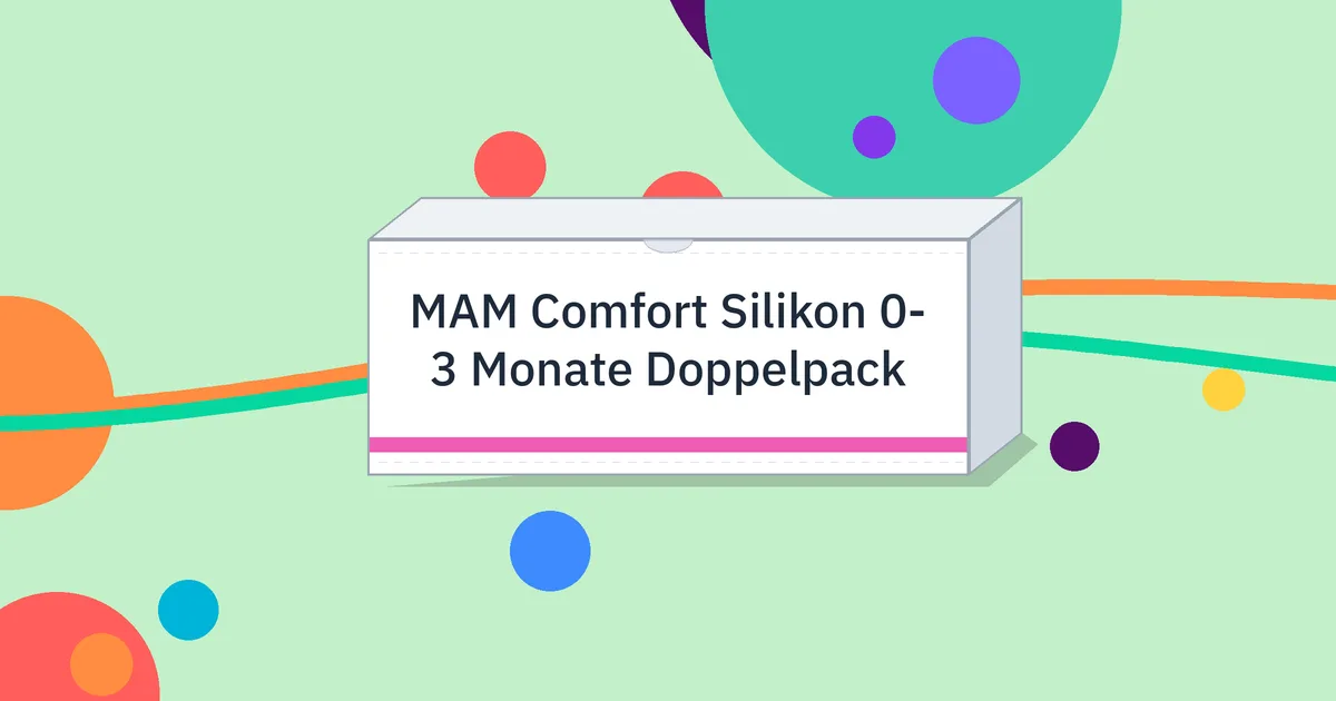 Symbolbild: Packung mit der Aufschrift MAM Comfort Silikon 0-3 Monate Doppelpack (PZN 19422399) – Verfügbarkeit und Bezug in Apotheken in Frankfurt am Main