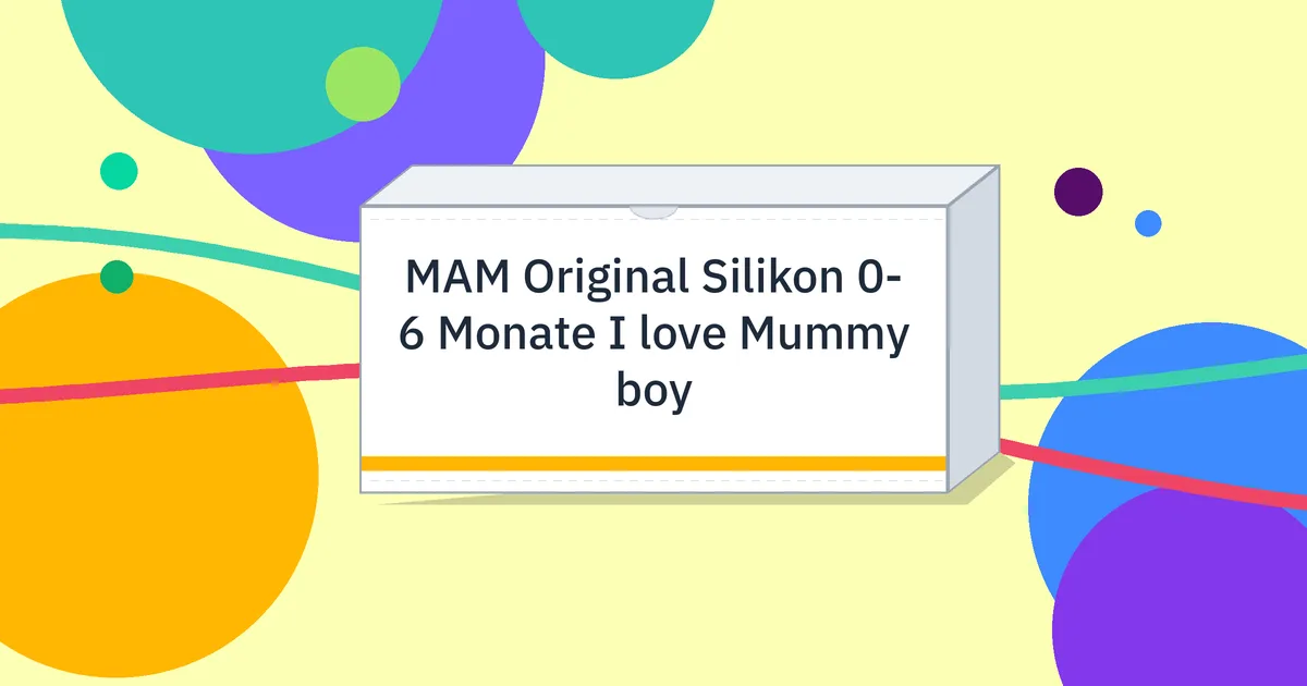 Symbolbild: Packung mit der Aufschrift MAM Original Silikon 0-6 Monate I love Mummy boy (PZN 10309365) – Verfügbarkeit und Bezug in Apotheken in Frankfurt am Main