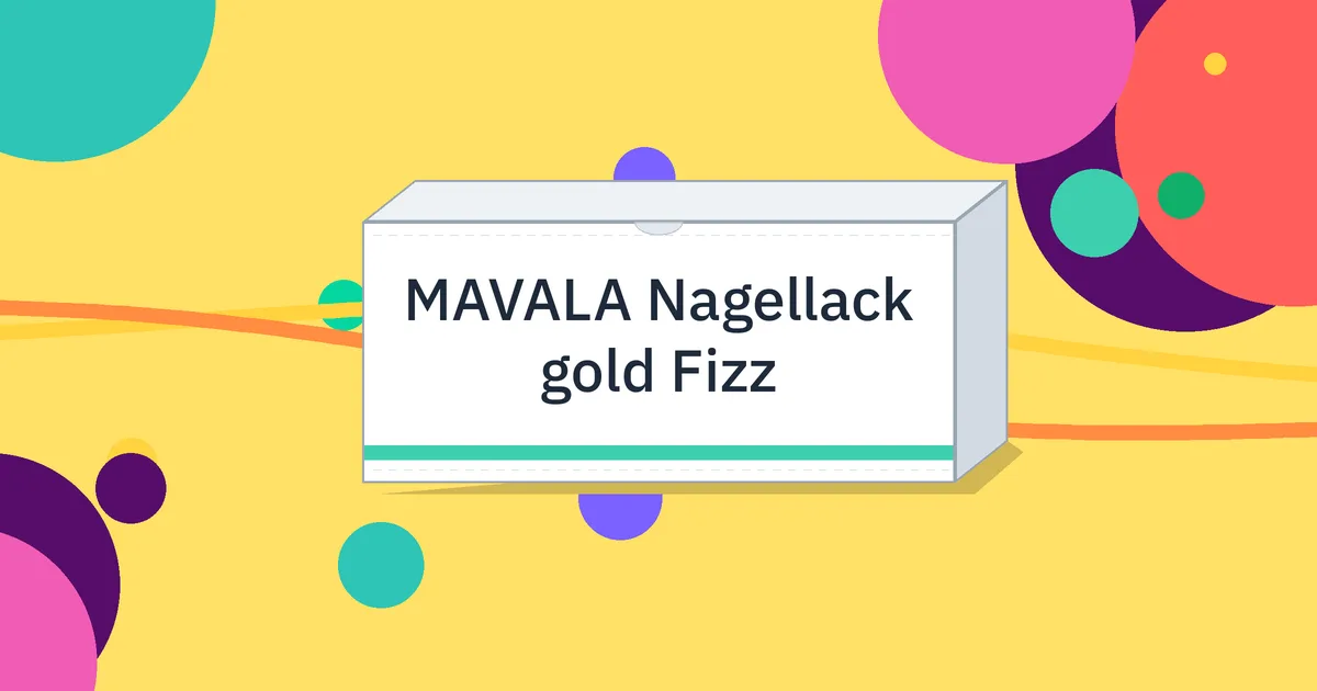 Symbolbild: Packung mit der Aufschrift MAVALA Nagellack gold Fizz (PZN 19146433) – Verfügbarkeit und Bezug in Apotheken in Frankfurt am Main