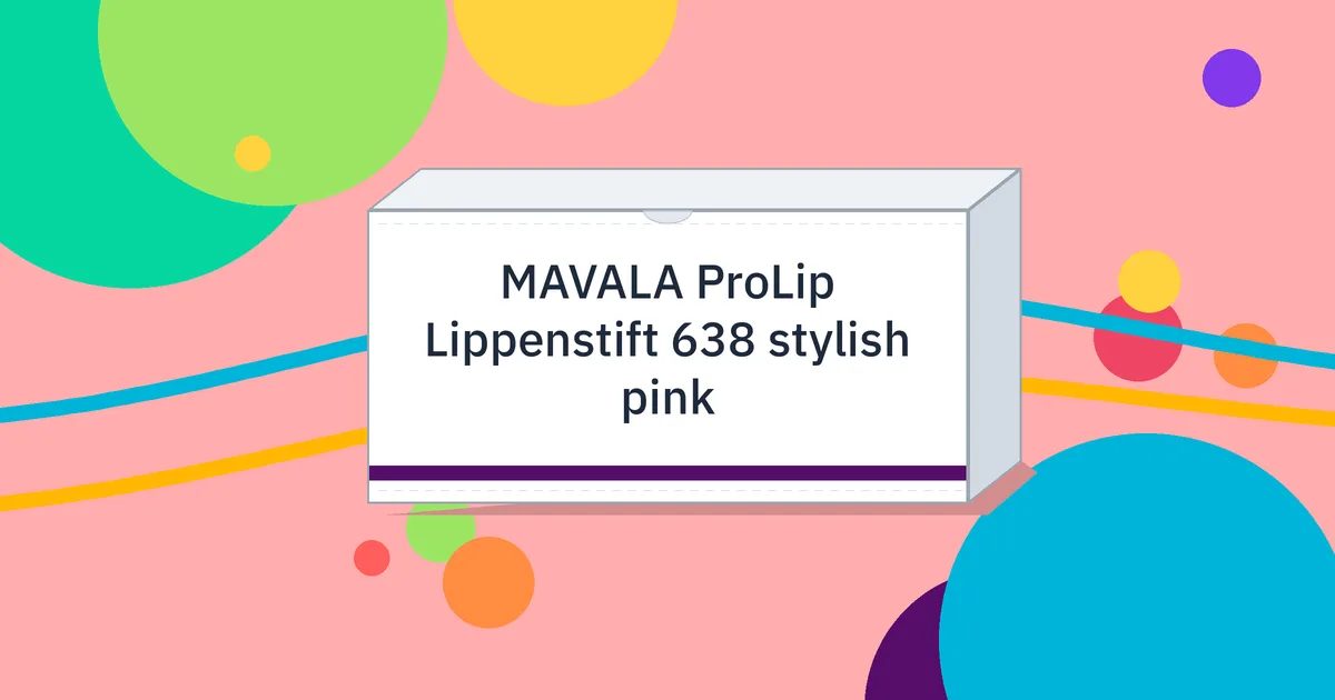 Symbolbild: Packung mit der Aufschrift MAVALA ProLip Lippenstift 638 stylish pink (PZN 13903270) – Verfügbarkeit und Bezug in Apotheken in Frankfurt am Main